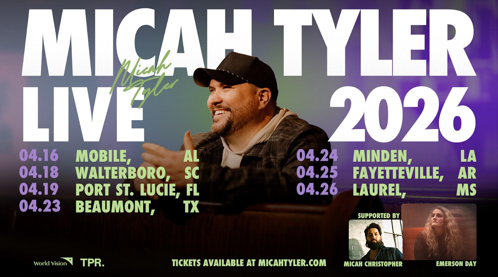 Micah Tyler Announces "Micah Tyler Live In Concert" Tour