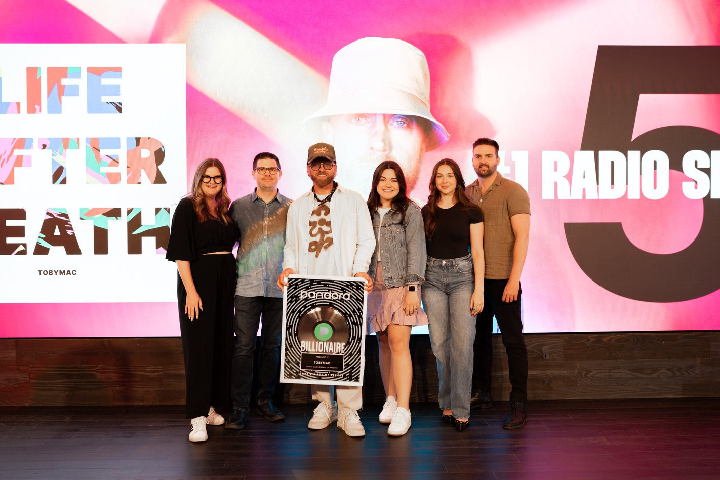 TobyMac Awarded With A Pandora Billionaires Plaque
