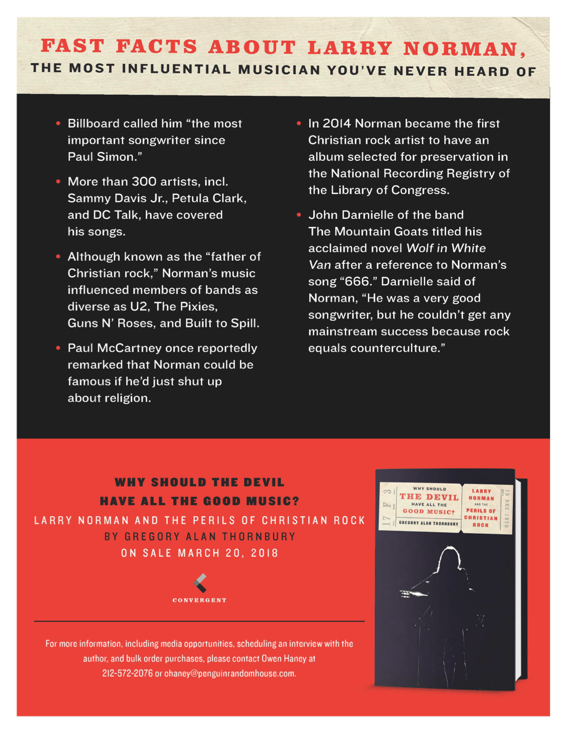 "Father Of Christian Rock" Larry Norman Releases Compelling New Book ...