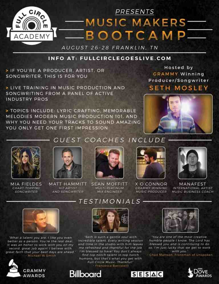 NEWS: Full Circle Academy Presents Music-Makers Bootcamp Course With ...